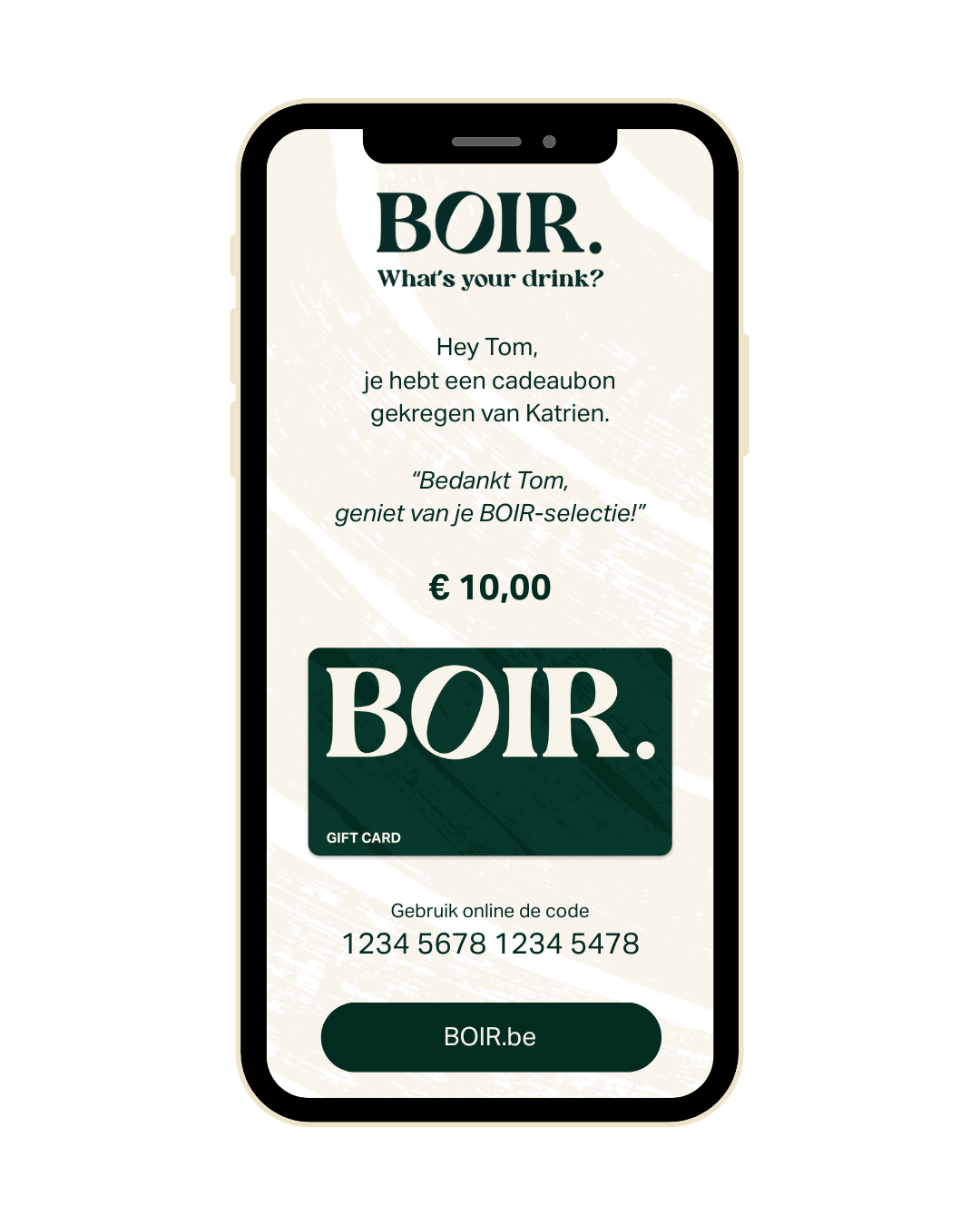 Cadeaubon per e-mail – BOIR.